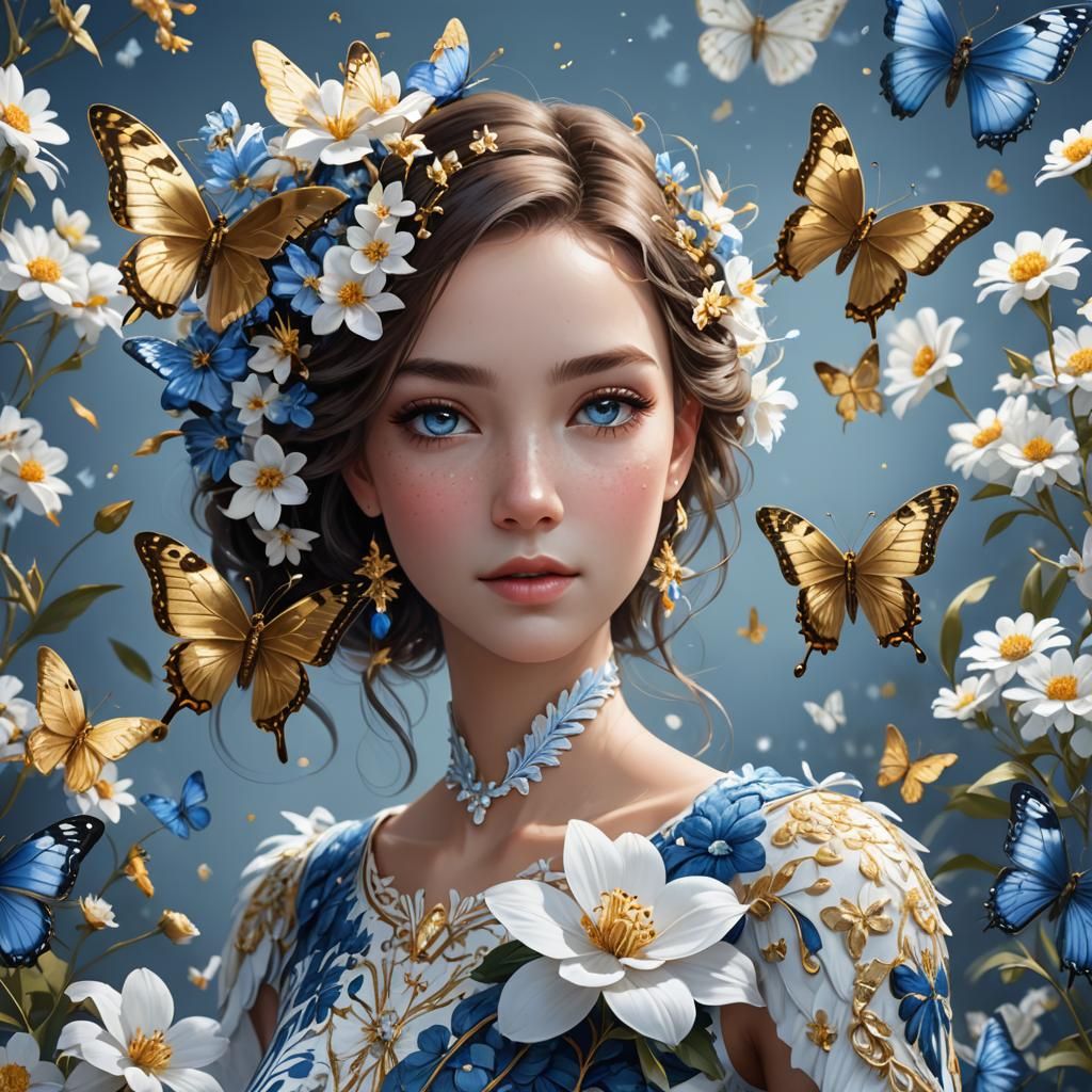 The butterfly girl - AI Generated Artwork - NightCafe Creator