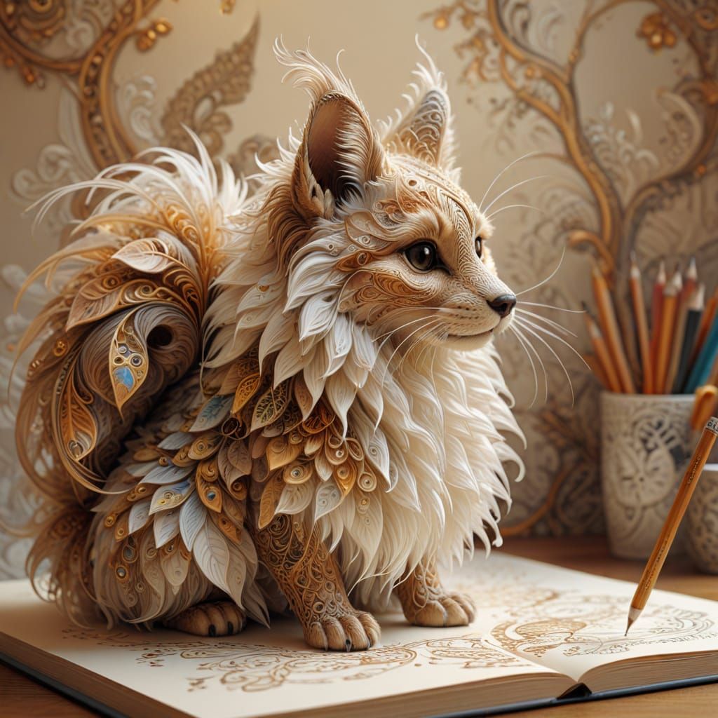 A little helper for Artists. - Whimsical Fractal Creature in...
