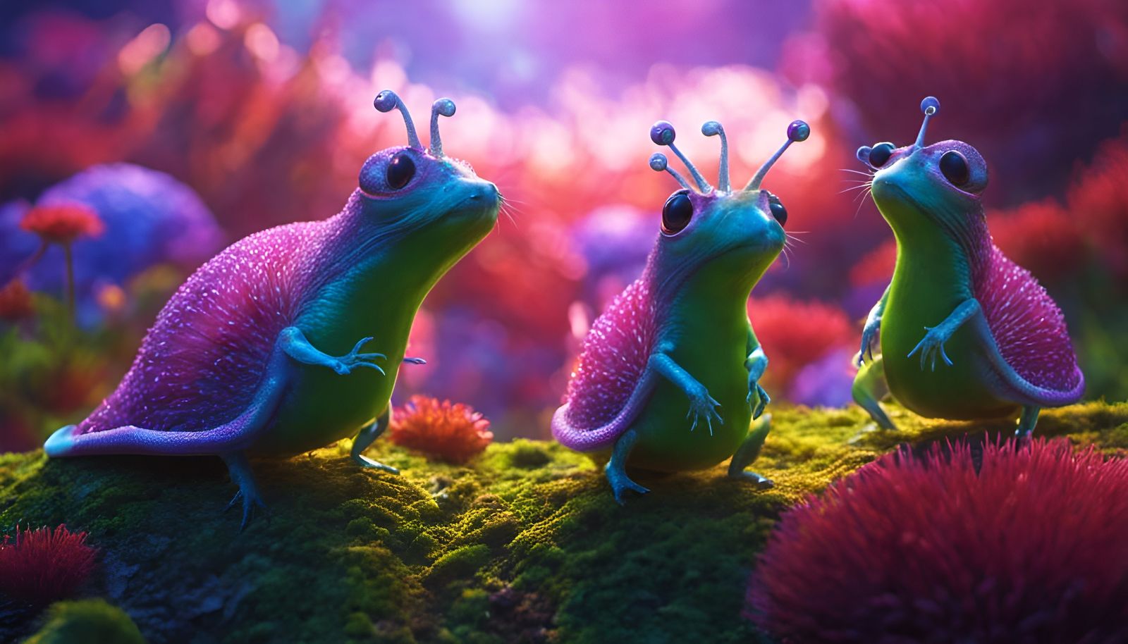 Alien Quadruped Slugs - AI Generated Artwork - NightCafe Creator