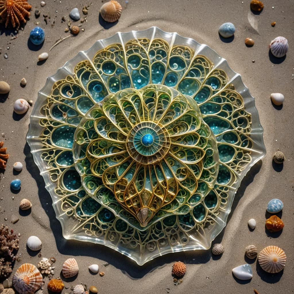 patterns in shell - AI Generated Artwork - NightCafe Creator