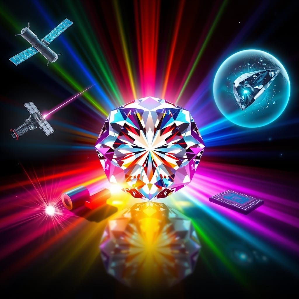 Diamonds Are The Future - Futuristic Diamond Artwork with Ka...