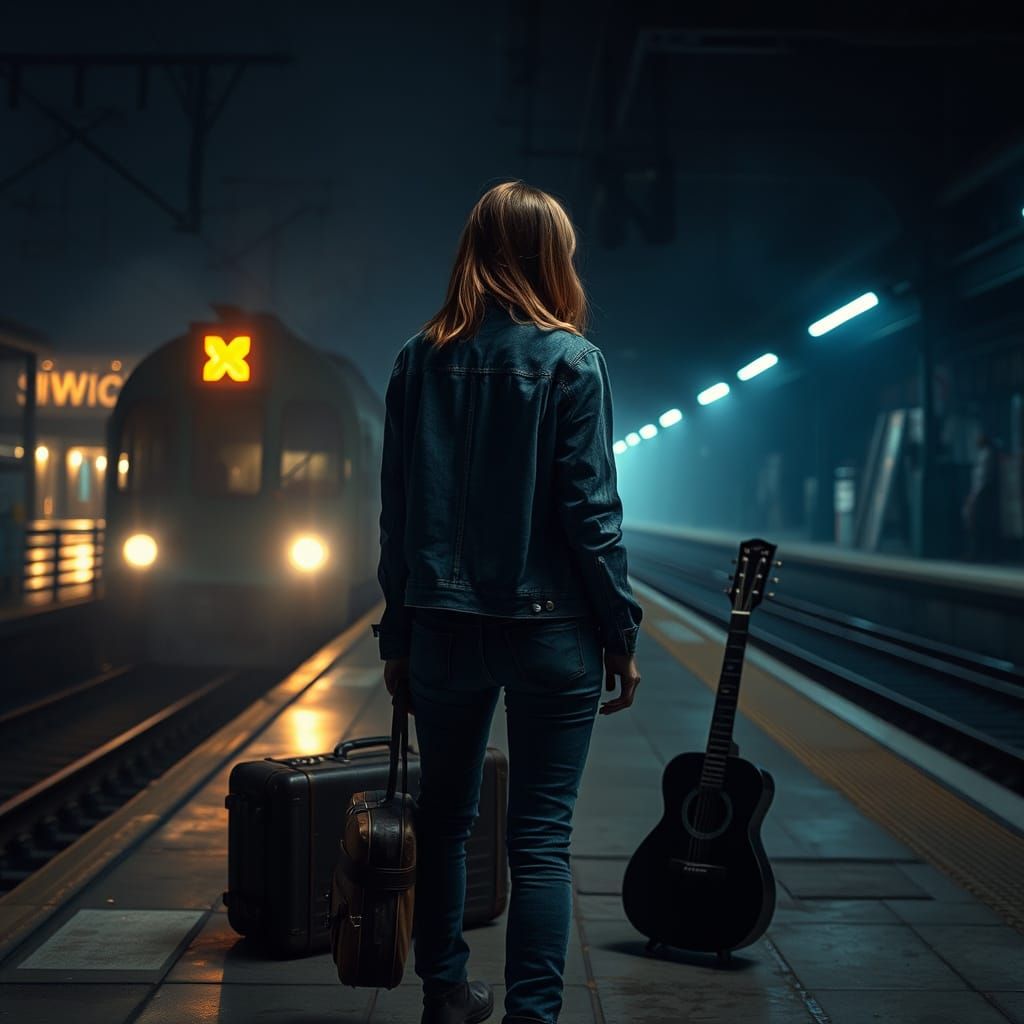 Just a small town girl Livin' in a lonely world She took the midnight train going anywhere