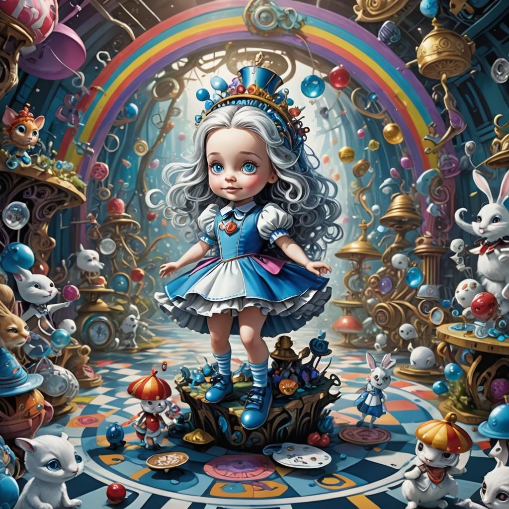 captivating and whimsical ( cartoon) scene of a hilarious and eccentric ...