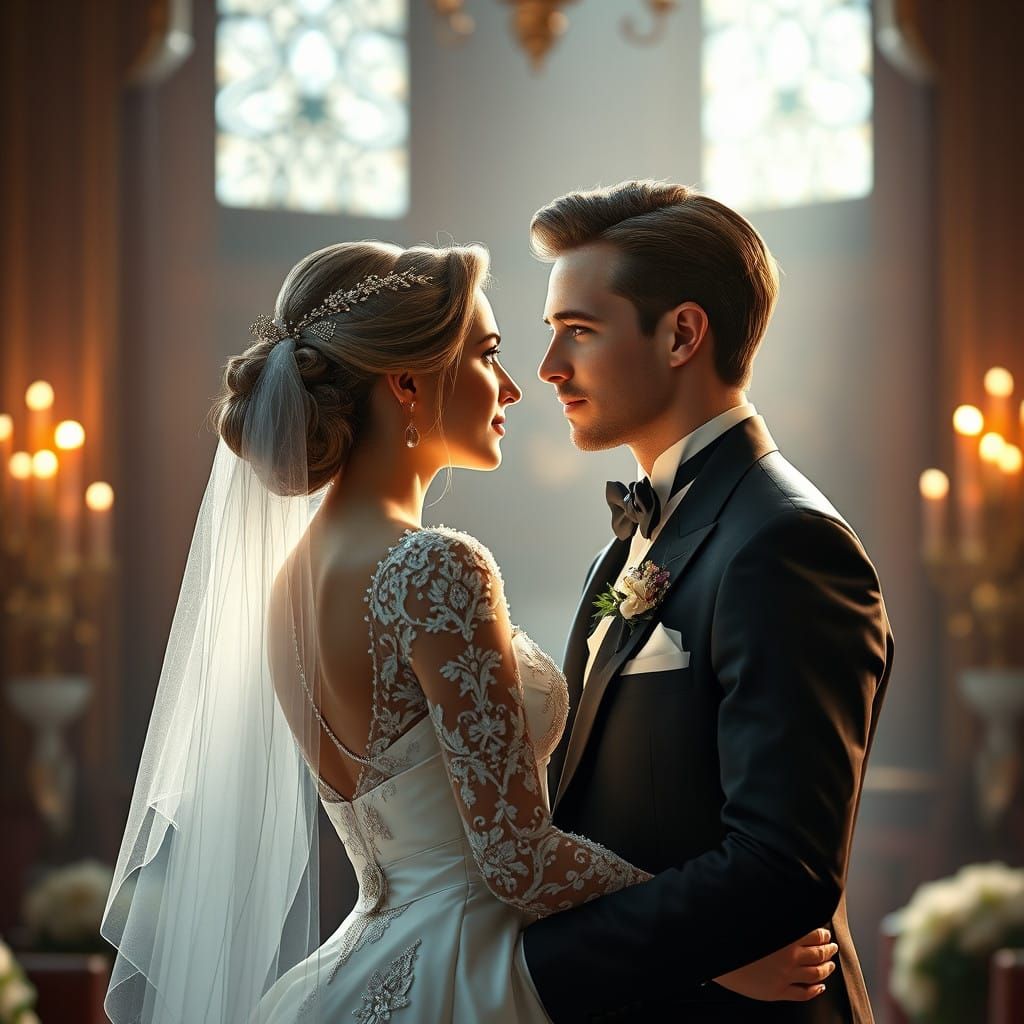 Introducing the bride and groom, the new couple