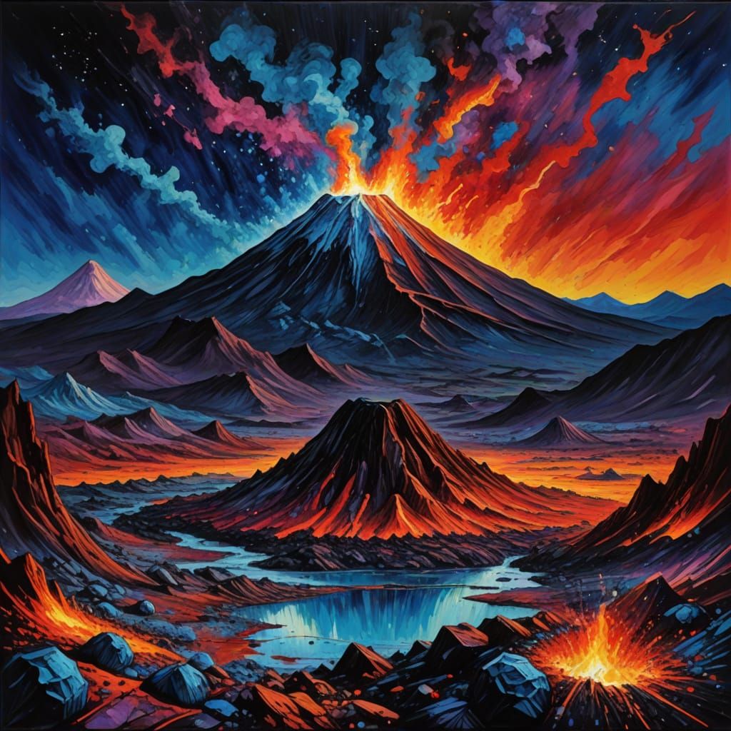 Cryo volcanoes on Ceres. Astral world in background hyperdetailed ...