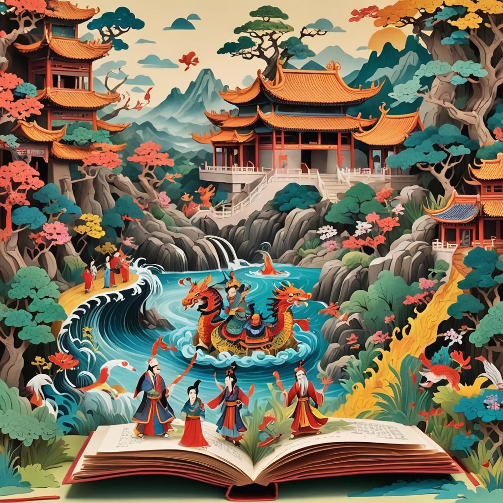 Book of Chinese mythology - AI Generated Artwork - NightCafe Creator