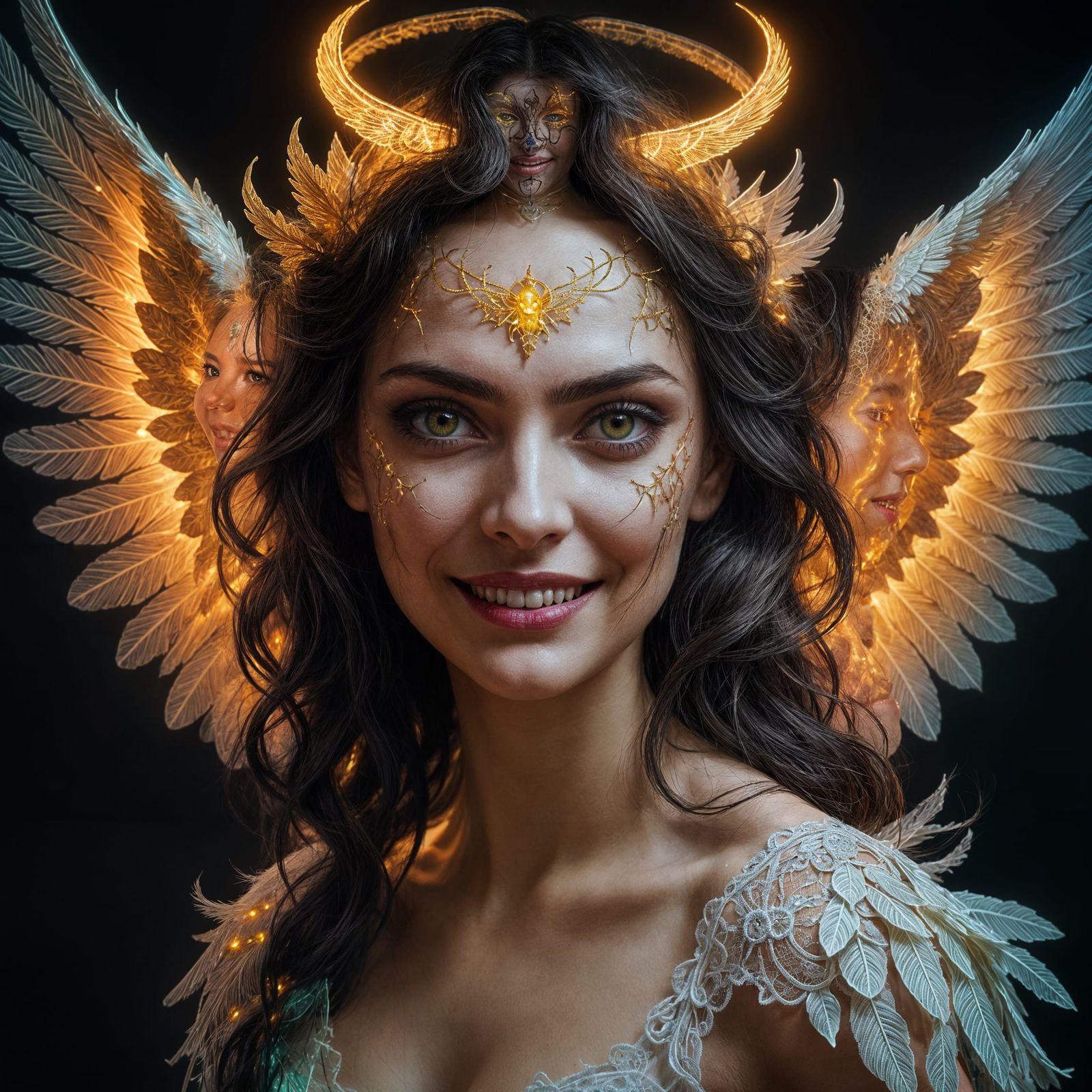 Surreal Angel vs Satan in Vibrant, Hyperrealistic ... - AI Art