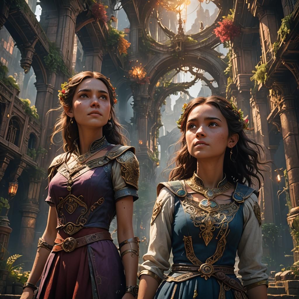 The sisters - AI Generated Artwork - NightCafe Creator