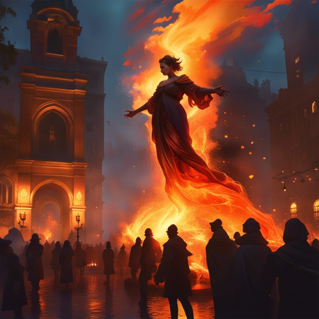 Burning Effigy - AI Generated Artwork - NightCafe Creator