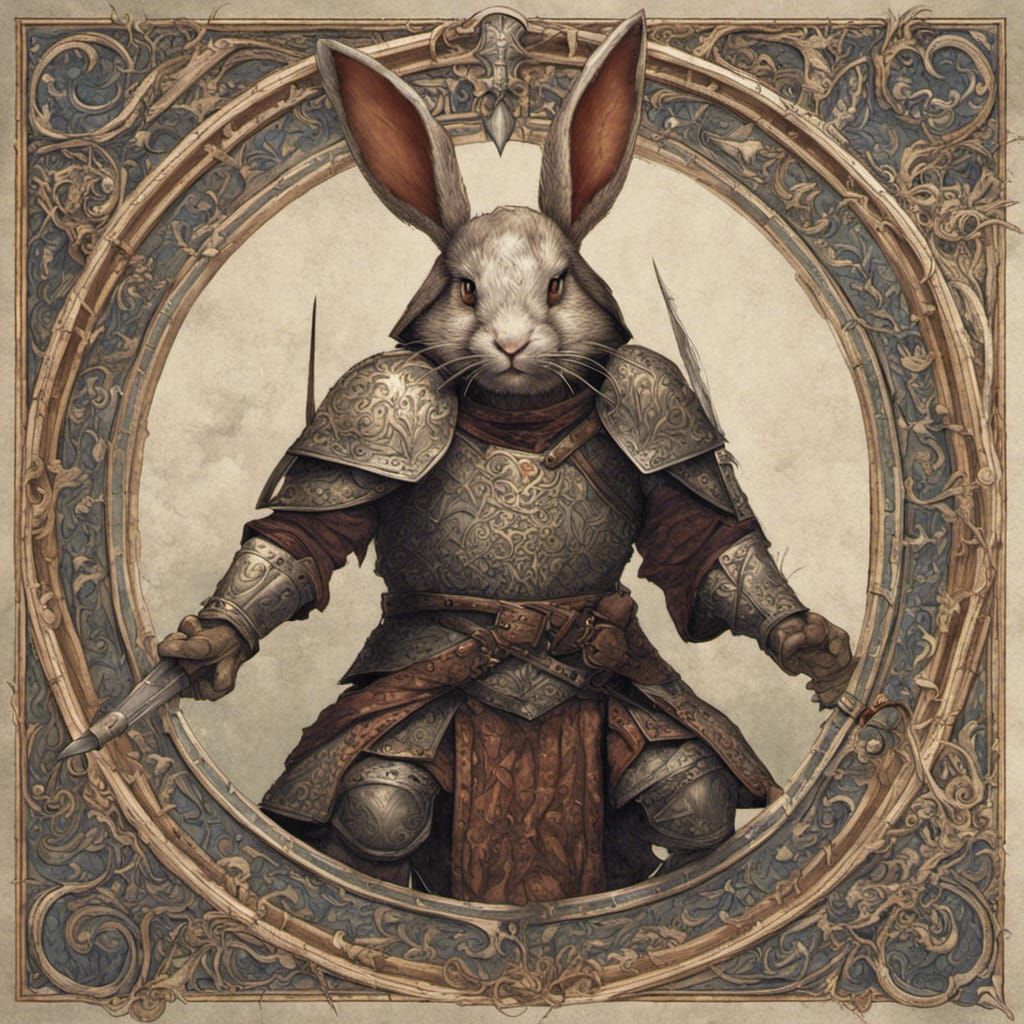 Medieval Rabbit Warrior : r/nightcafe
