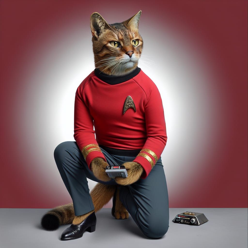 The Miracle Worker. - Red Feline Space Engineer in Iconic 60...
