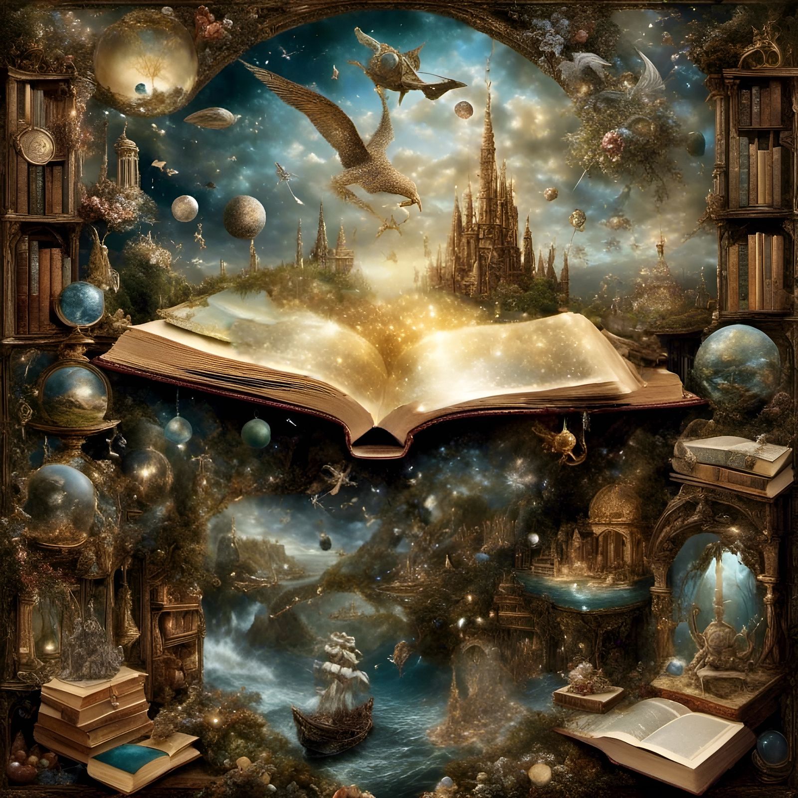 The Magic of Books - AI Generated Artwork - NightCafe Creator
