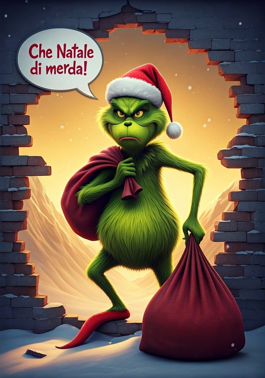 Photorealistic Grinch in Frantic Breakthrough Scen... - AI Art