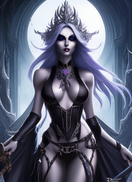 Drow Goddess - AI Generated Artwork - NightCafe Creator
