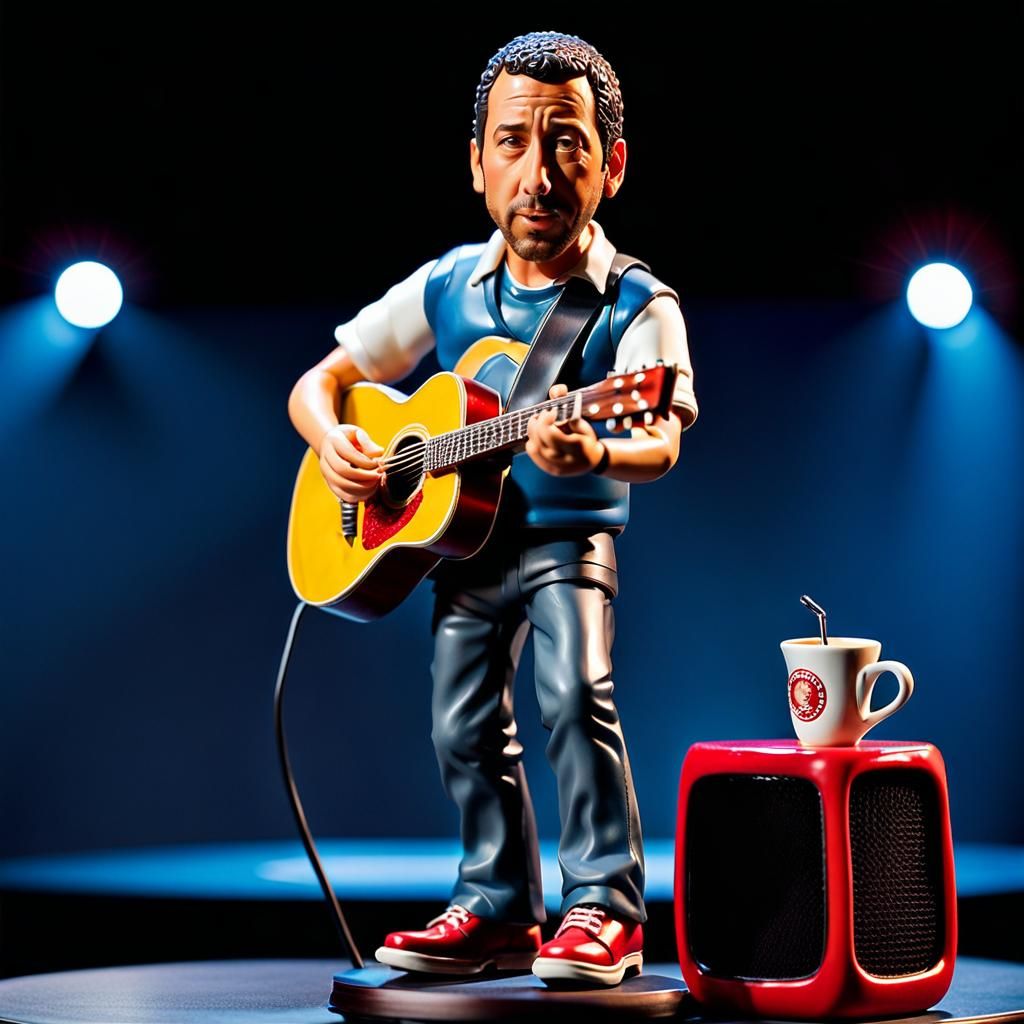 Comedian Adam Sandler Miniature Action Figure Rocks Out on Stage - AI ...