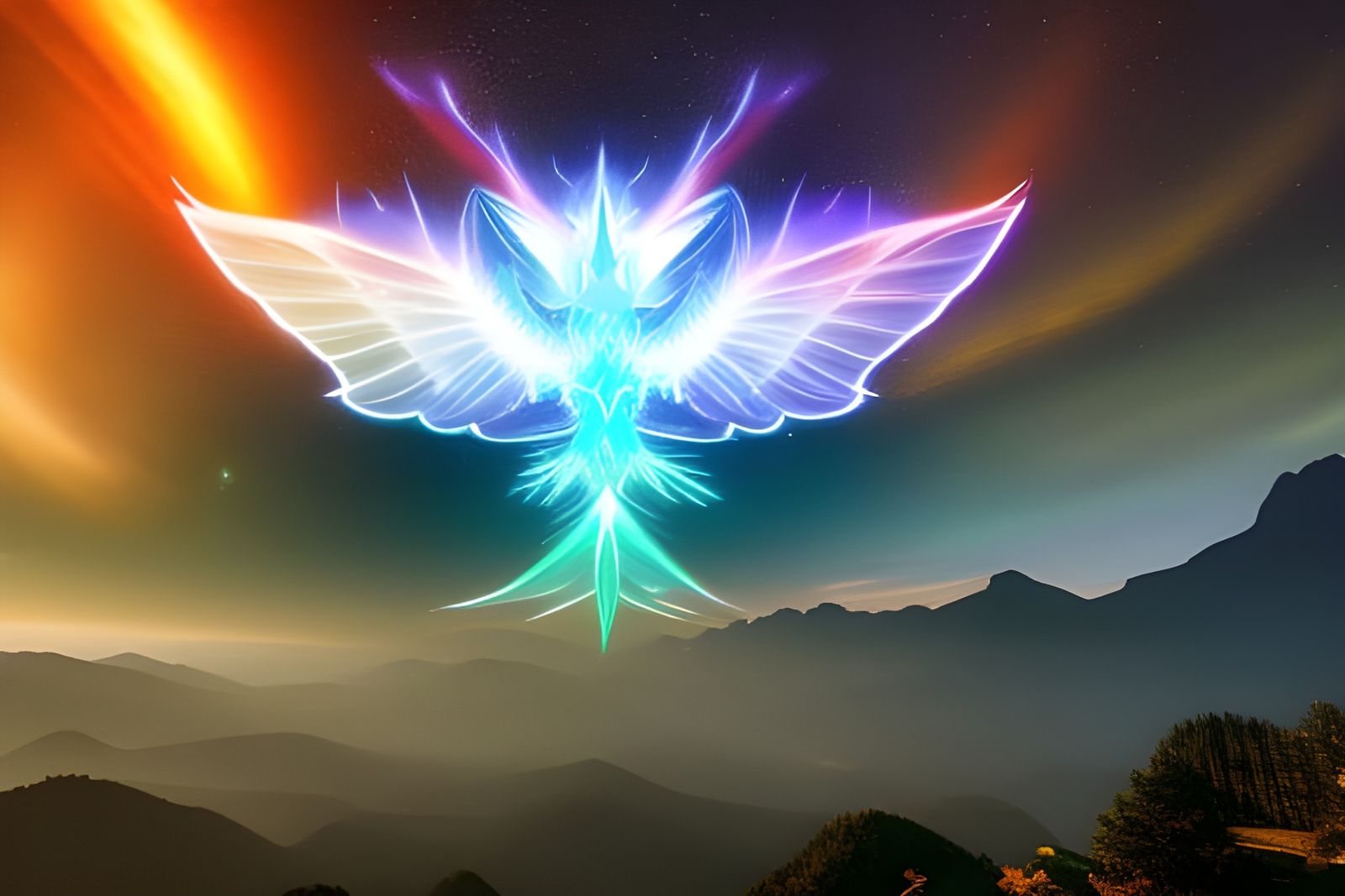 Cosmic Phoenix - AI Generated Artwork - NightCafe Creator