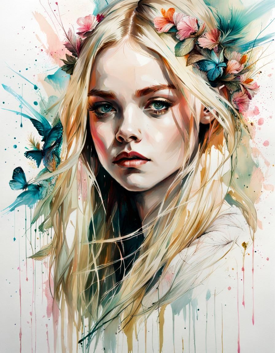 Elle Fanning Ai Generated Artwork Nightcafe Creator