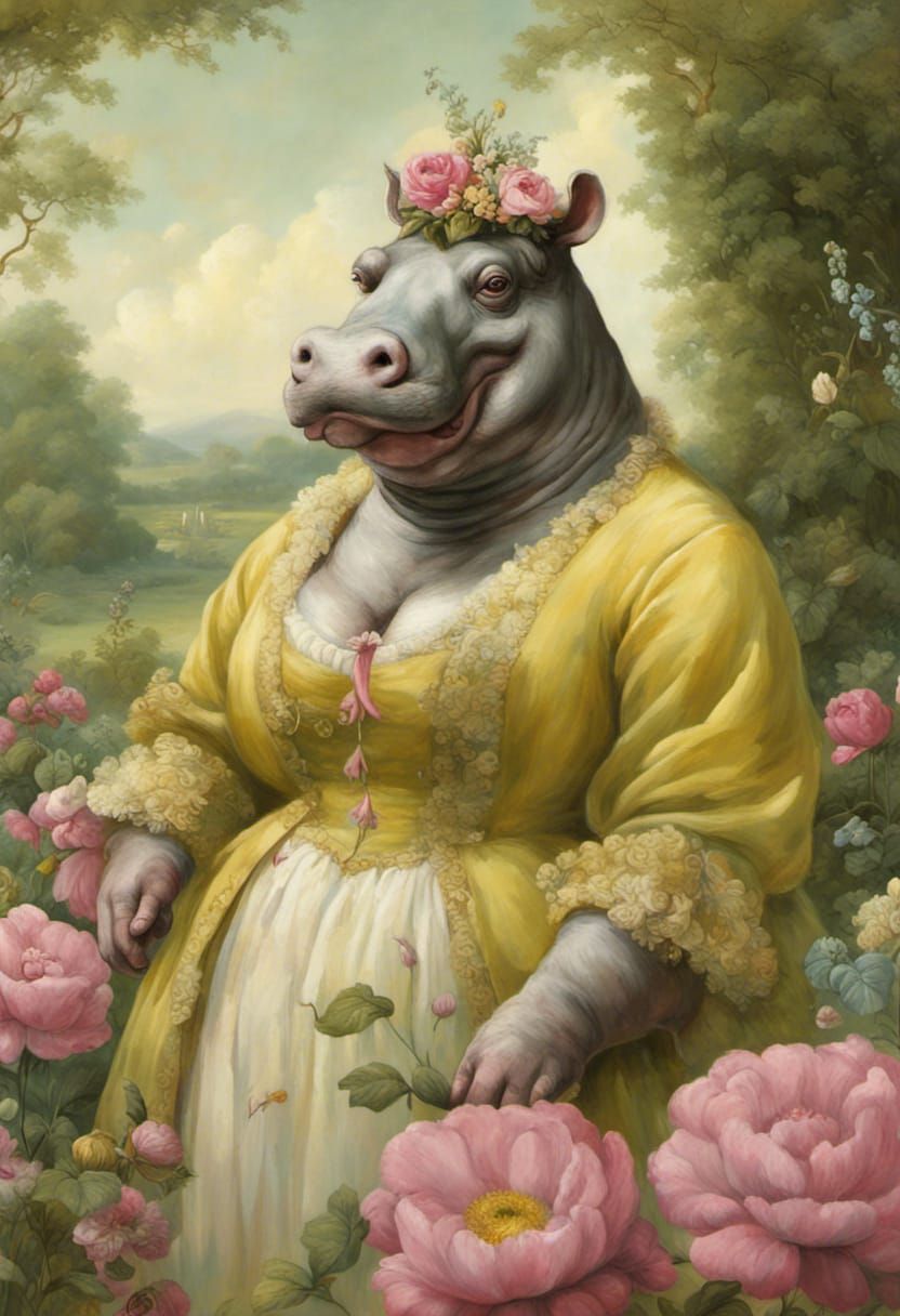 Lady Hippo - AI Generated Artwork - NightCafe Creator