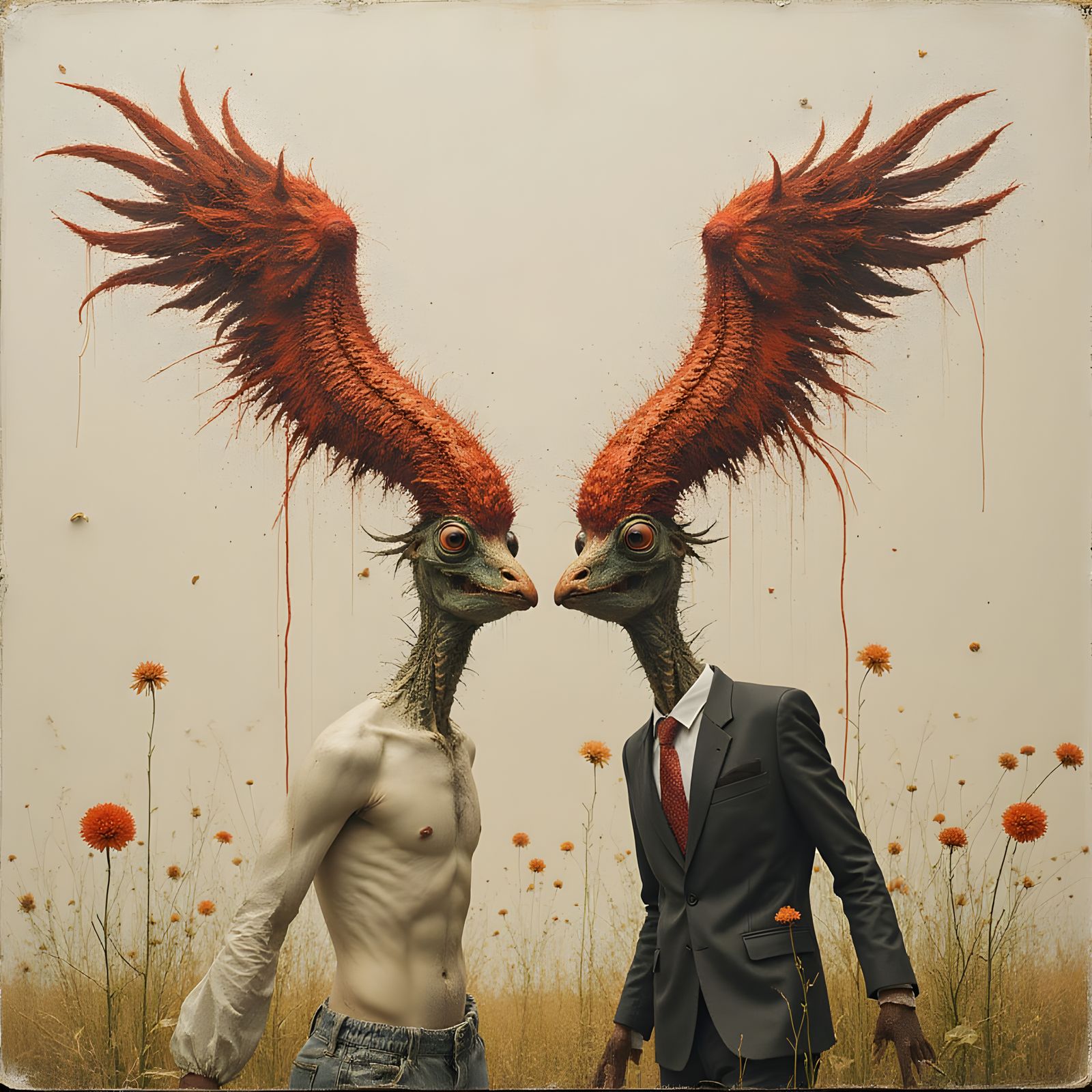 Featherheads in Poppy Field - Featherheads in Poppy Field