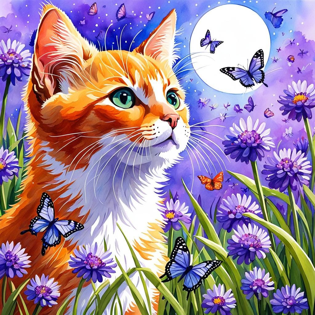 Butterfly Watcher - AI Generated Artwork - NightCafe Creator