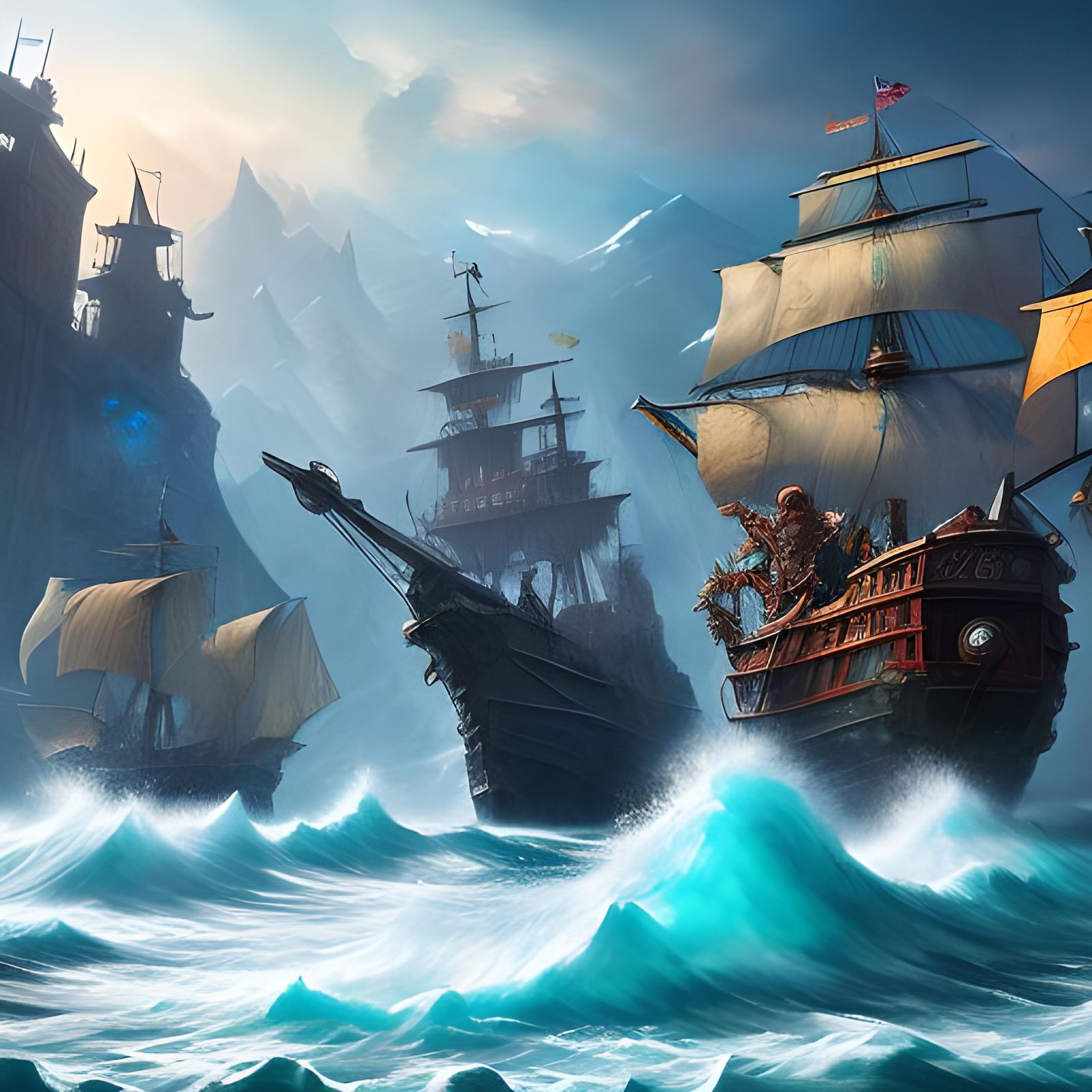 The Ice Pirates - AI Generated Artwork - NightCafe Creator