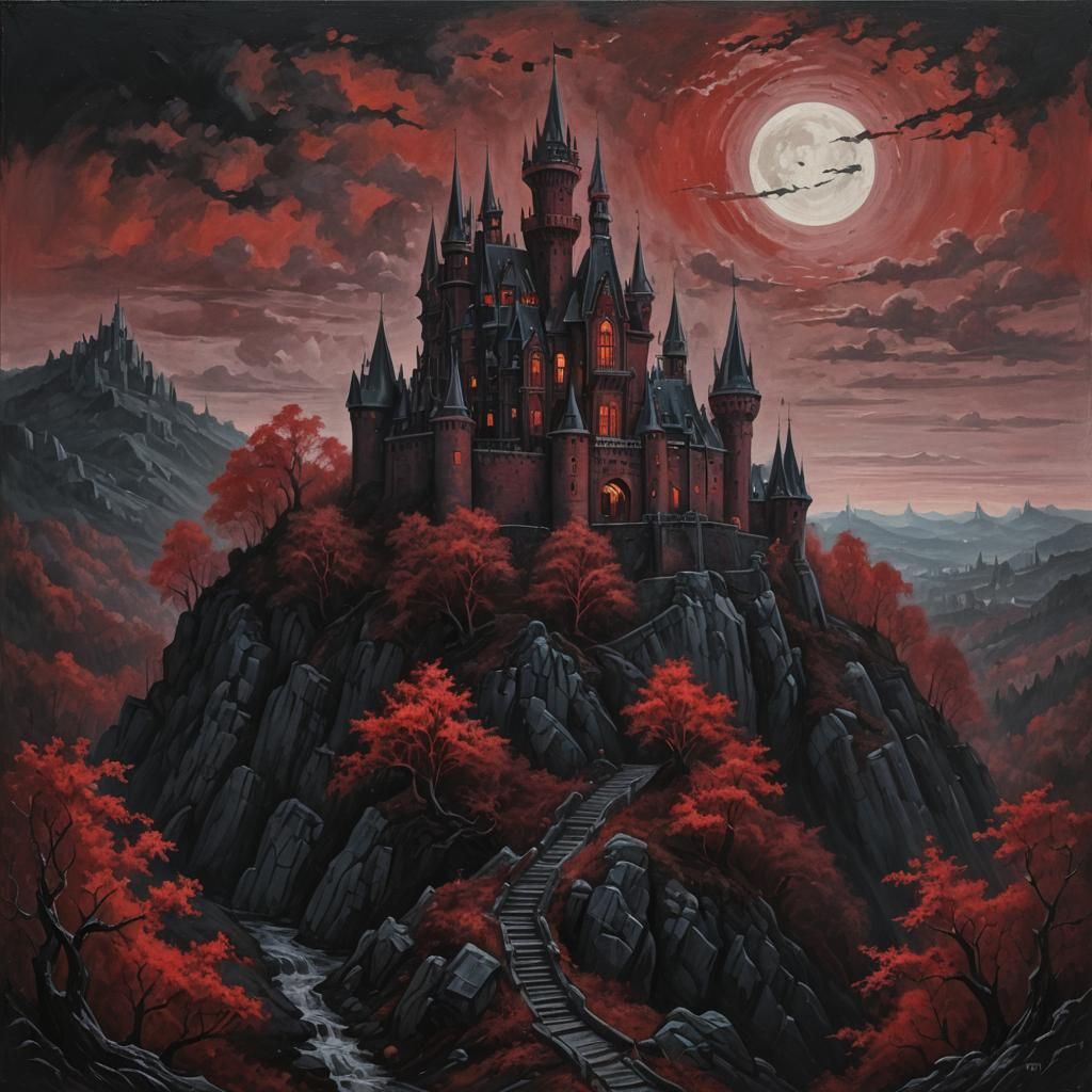 Eternal Shadows Castle - AI Generated Artwork - NightCafe Creator