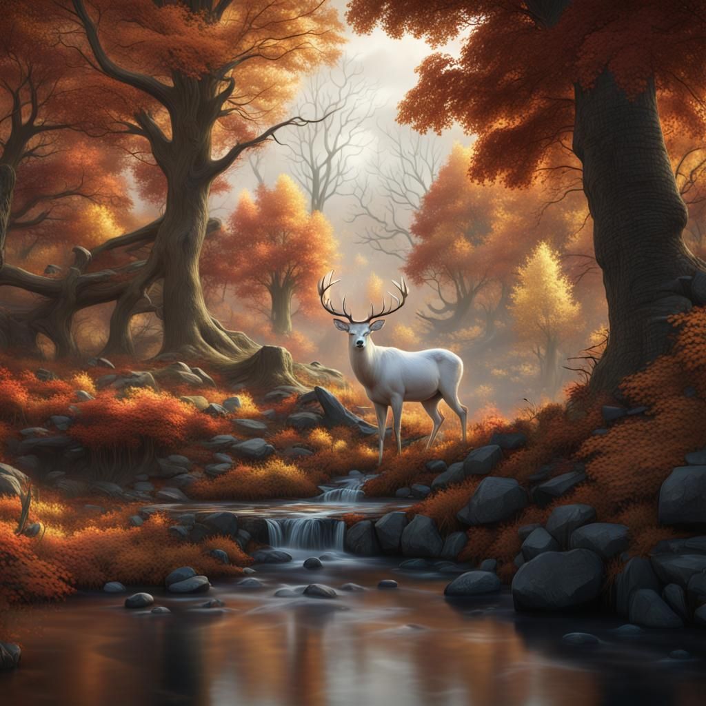 Autumn hart - AI Generated Artwork - NightCafe Creator