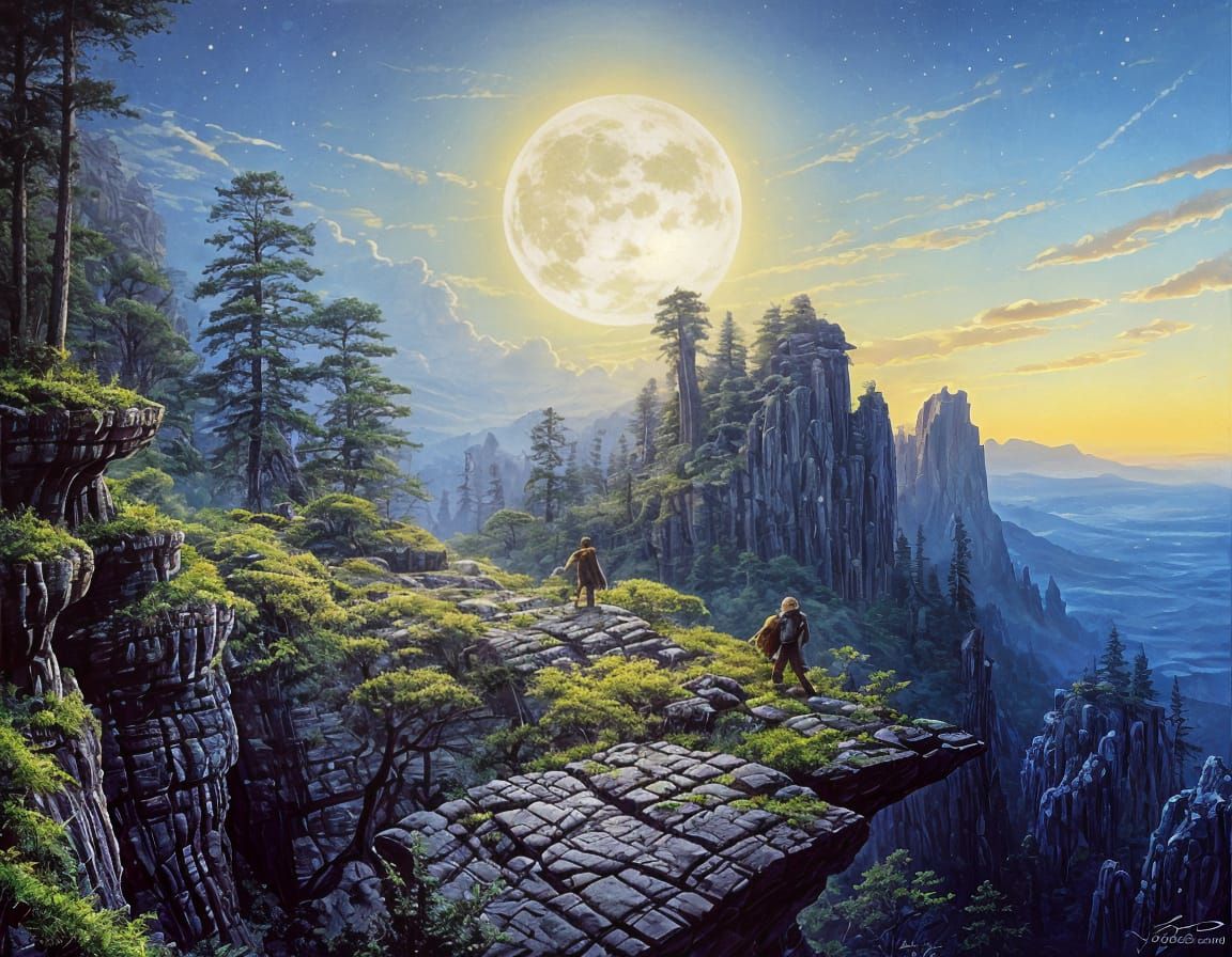 Moonlit Ewok Sorcerer Lair on Forest Moon of Endor - AI Art