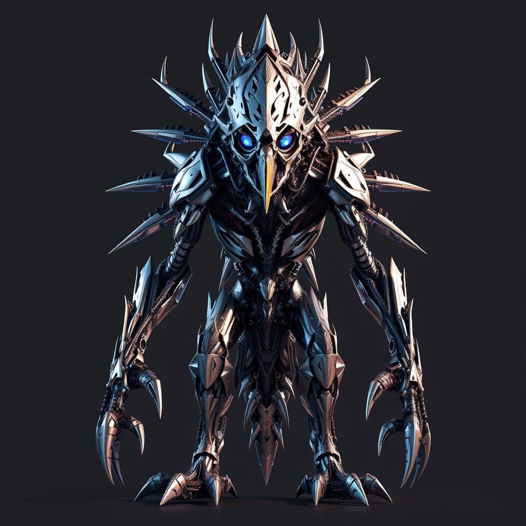 Cybernetic Horror Icon: A Biomechanical Nightmare - AI Art