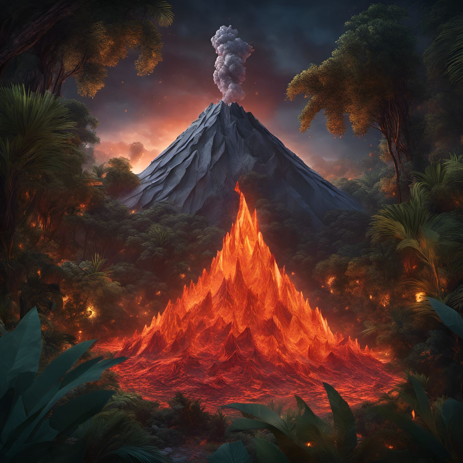 Black Volcano #1 - AI Generated Artwork - NightCafe Creator
