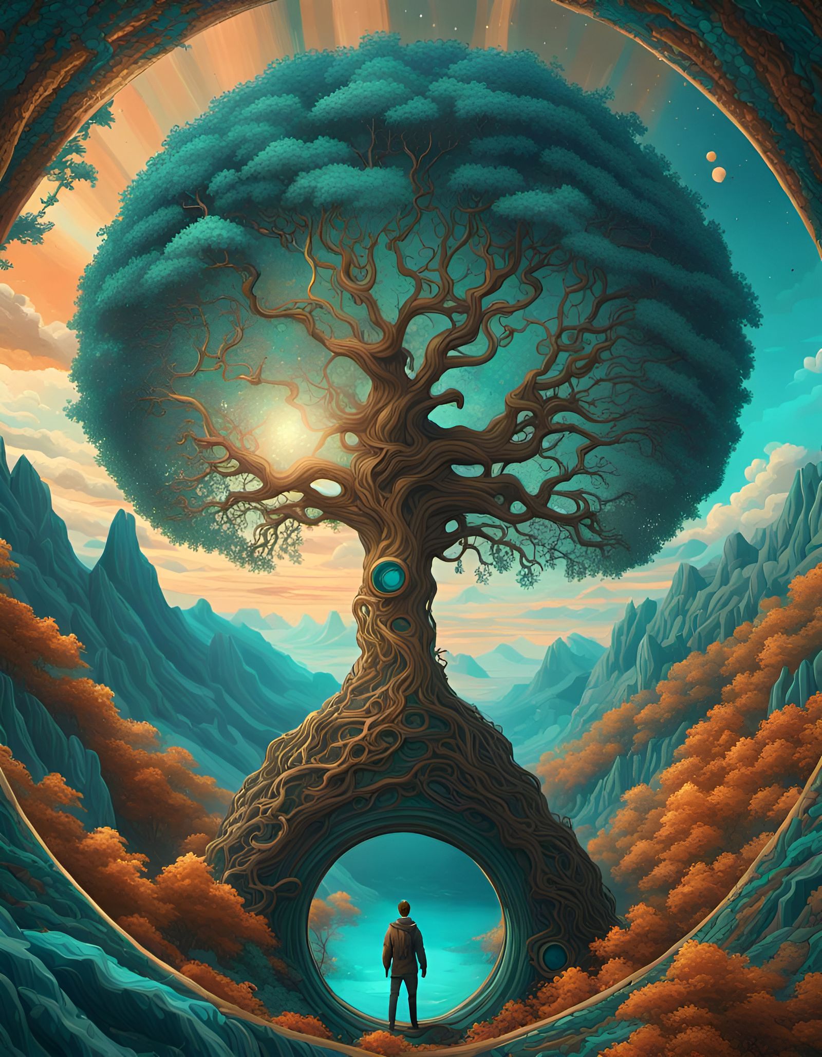 Tree circle … - AI Generated Artwork - NightCafe Creator