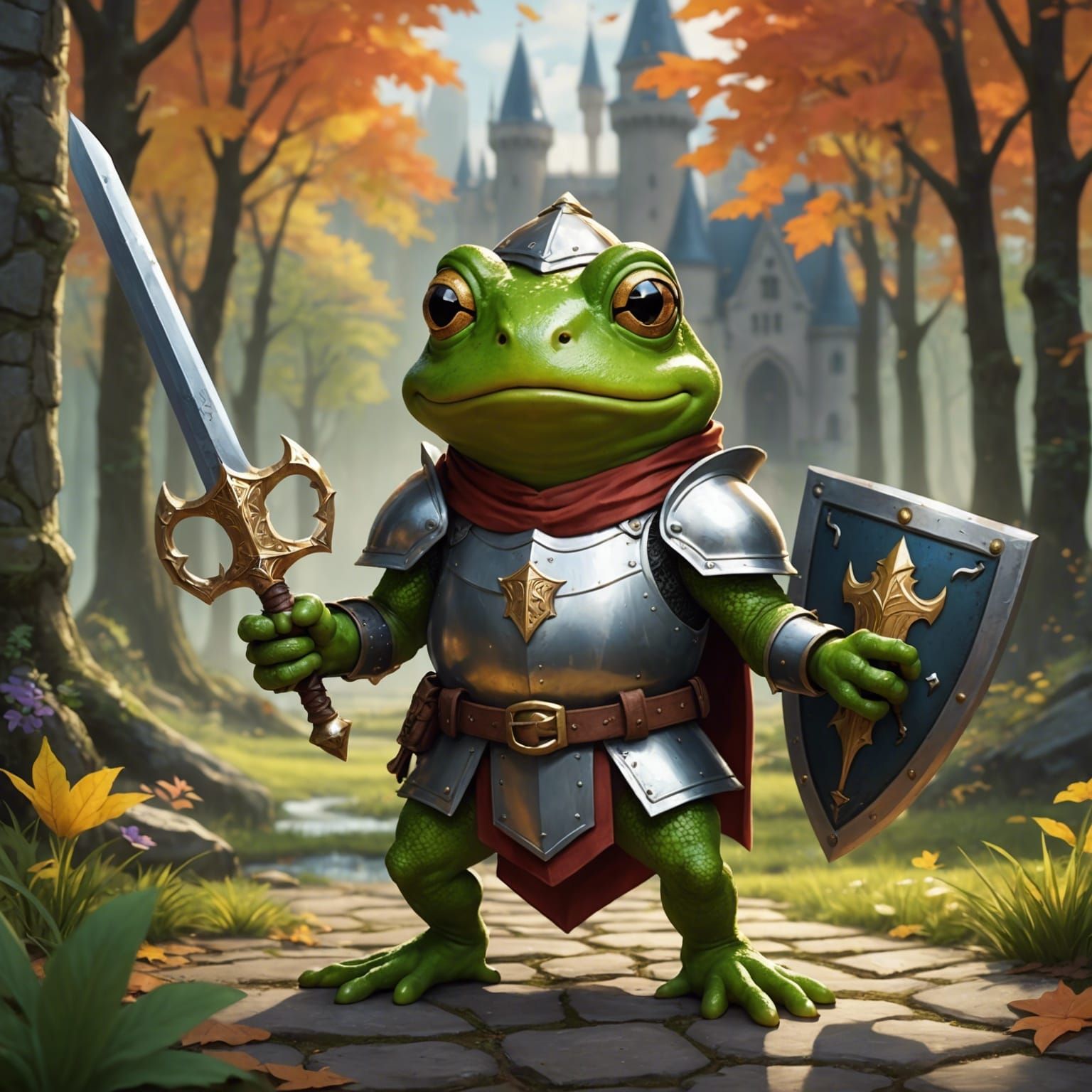 Frog Knight - AI Generated Artwork - NightCafe Creator