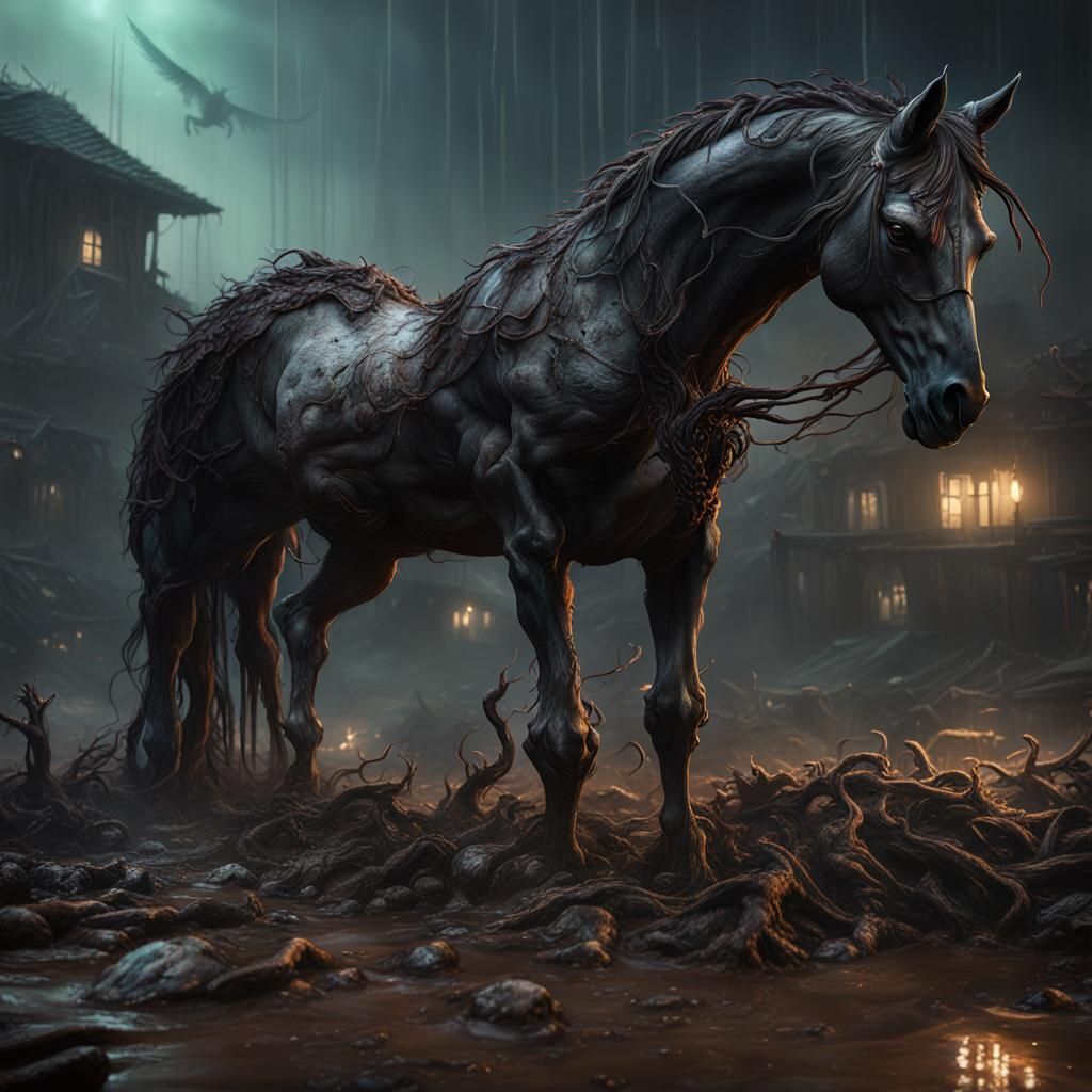 Nightmare Horse - AI Generated Artwork - NightCafe Creator