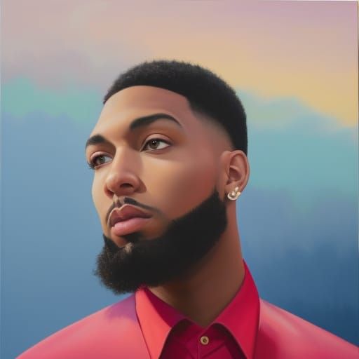 acrylic painting portrait by Aaron Jasinski, hip-hop fashion rapper ...