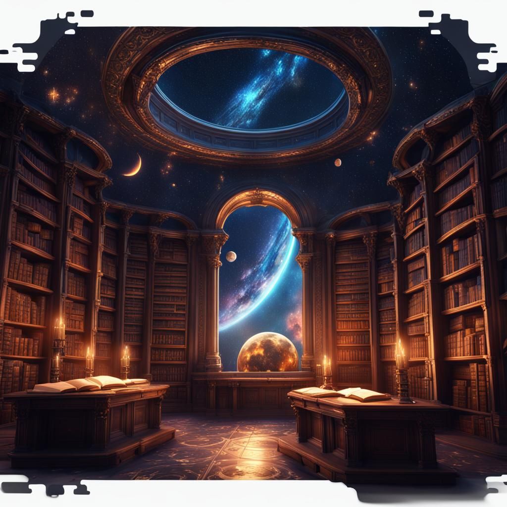 Timeless Library - AI Generated Artwork - NightCafe Creator