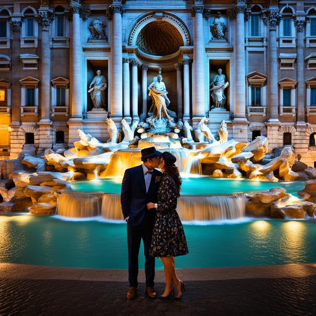 Trevi Fountain in Rome, Italy - AI Generated Artwork - NightCafe Creator