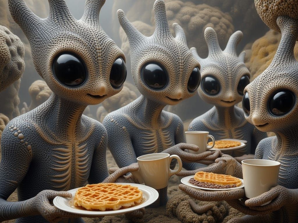 Alien Birthday Party (#977) - Surreal Alien Celebration in a...