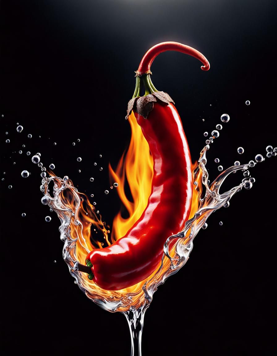 Flaming Chilli Pepper - AI Generated Artwork - NightCafe Creator