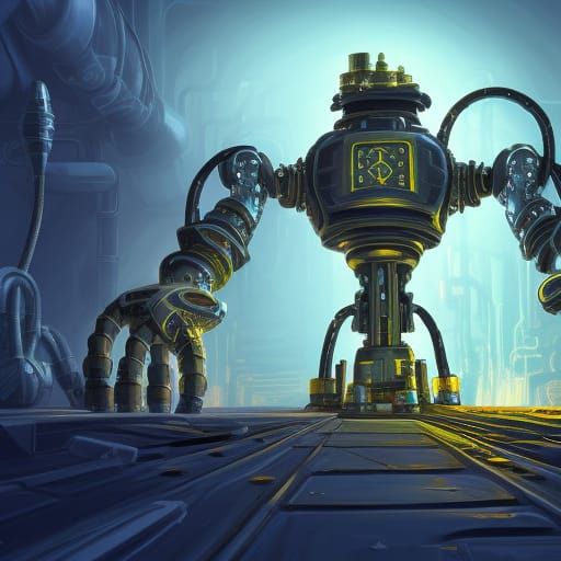 A day at the factory - AI Generated Artwork - NightCafe Creator