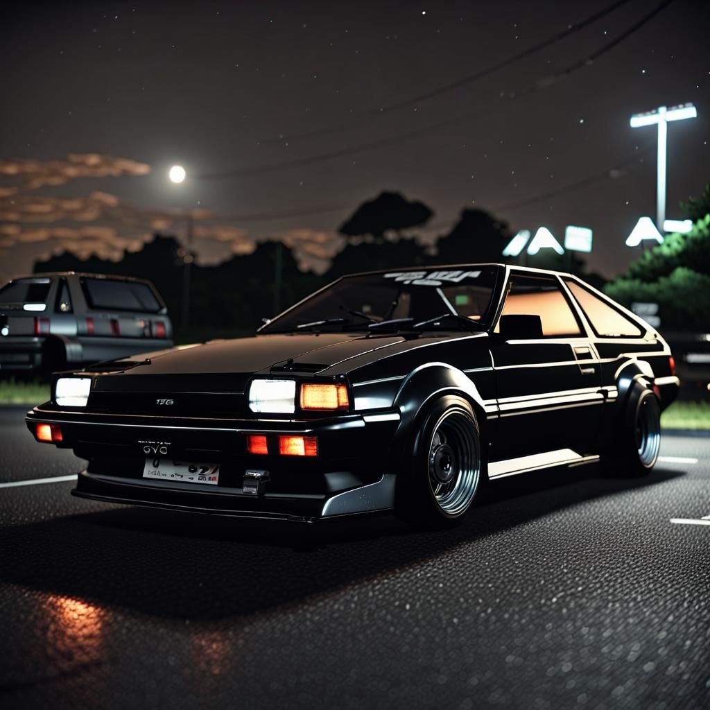 Toyota AE86 II - AI Generated Artwork - NightCafe Creator