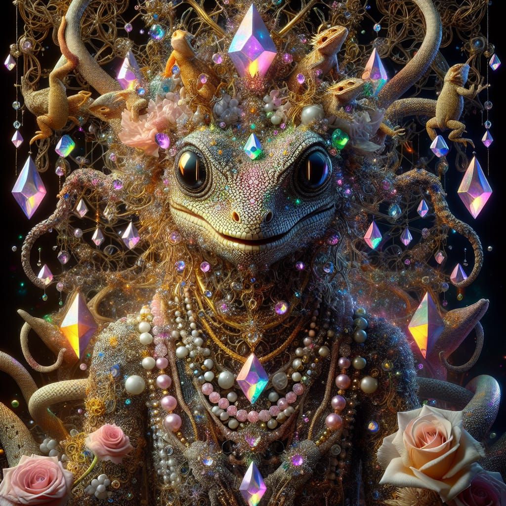 Cryptic Lizard - AI Generated Artwork - NightCafe Creator