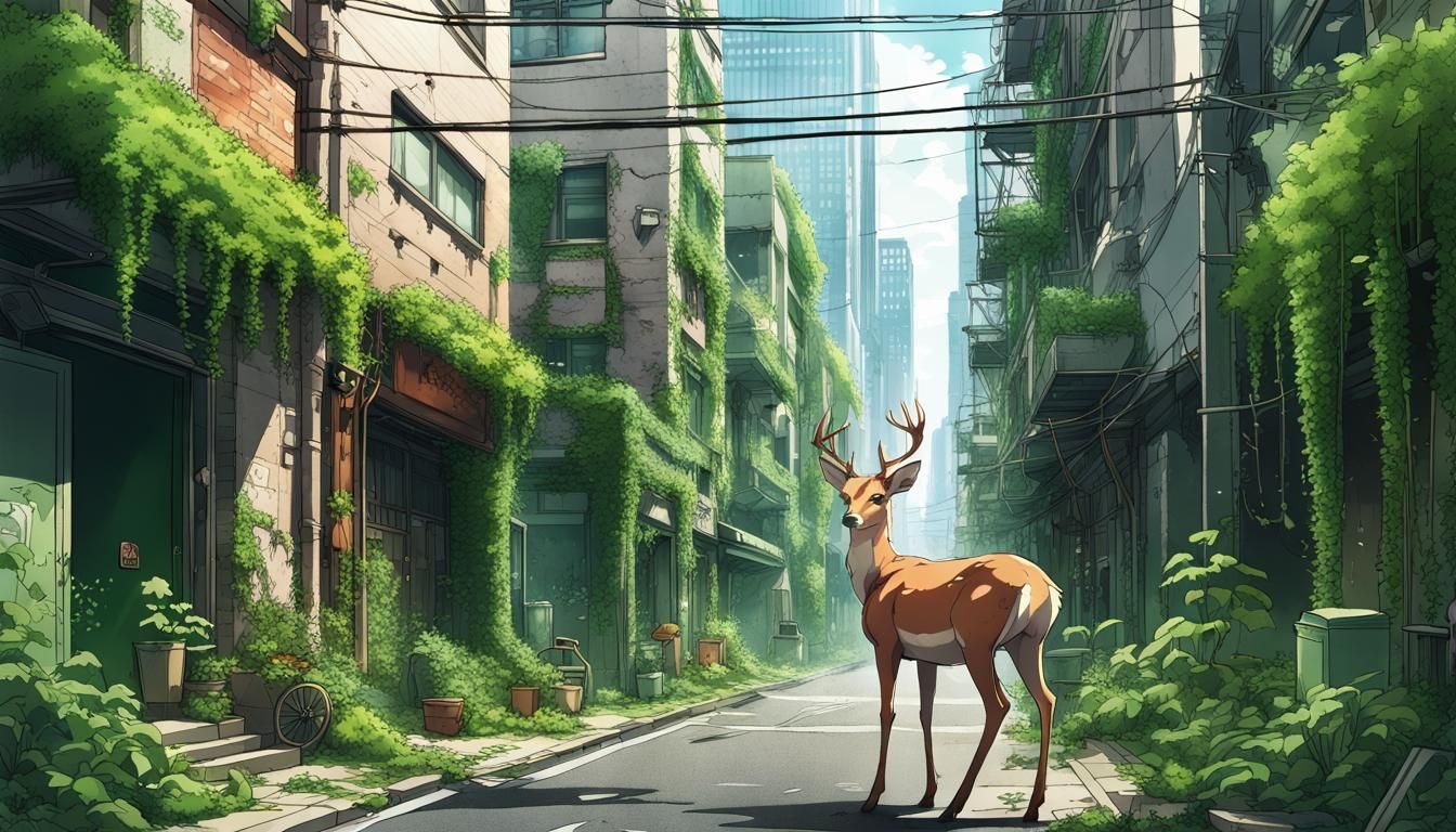 green post-apocalypse - AI Generated Artwork - NightCafe Creator