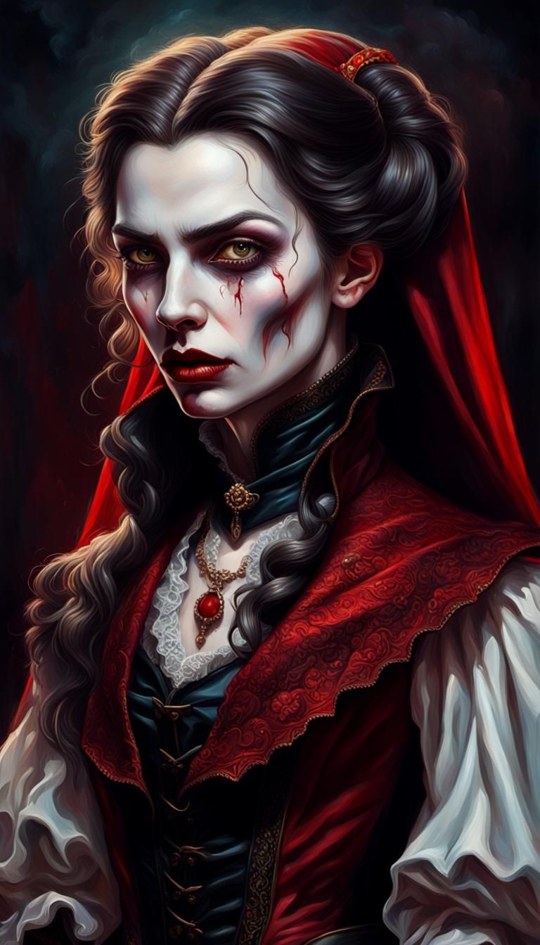 Victorian Vampyra (portrait) - AI Generated Artwork - NightCafe Creator