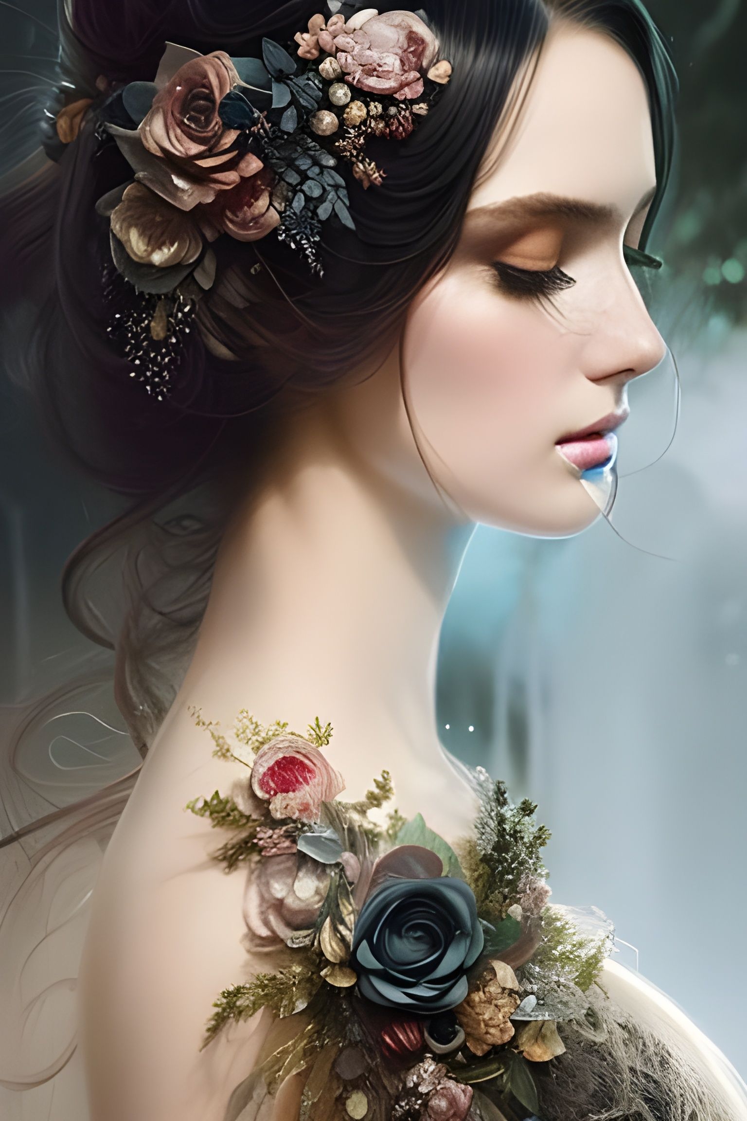 Blooming hair - AI Generated Artwork - NightCafe Creator