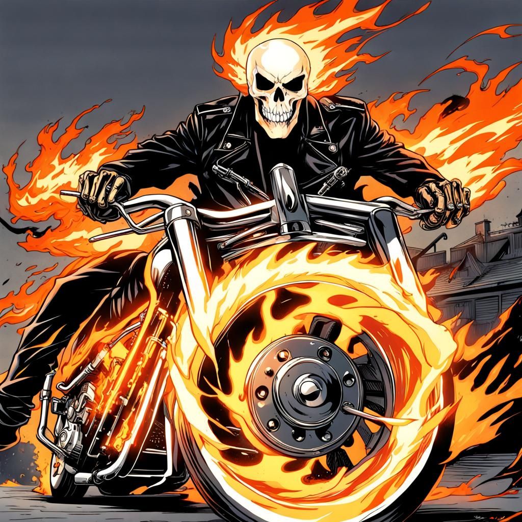 The ghost rider - AI Generated Artwork - NightCafe Creator
