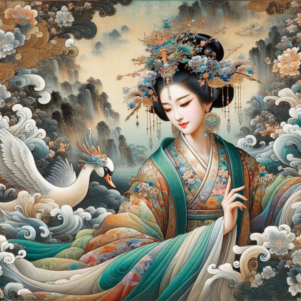 Silken Spring Moment - AI Generated Artwork - NightCafe Creator