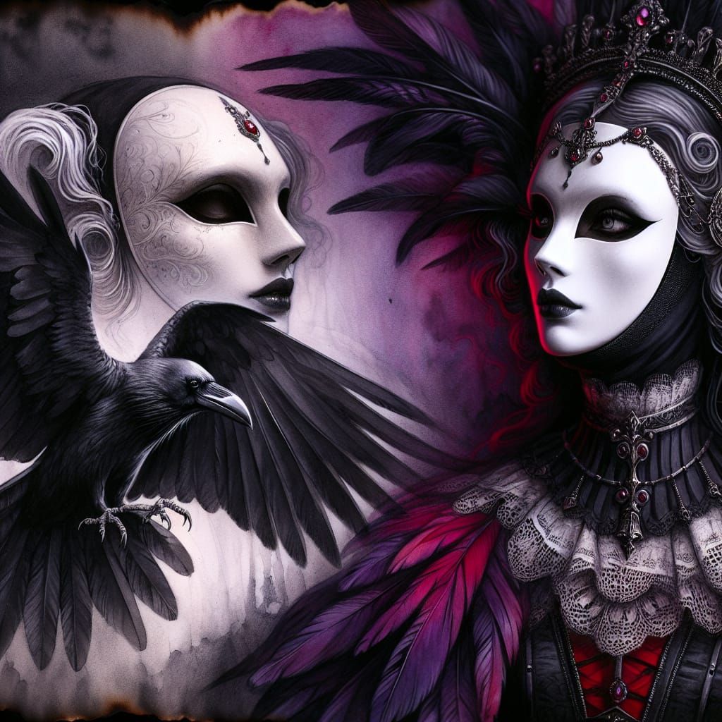 Priestess communes with the matron of ravens - AI Generated Artwork ...