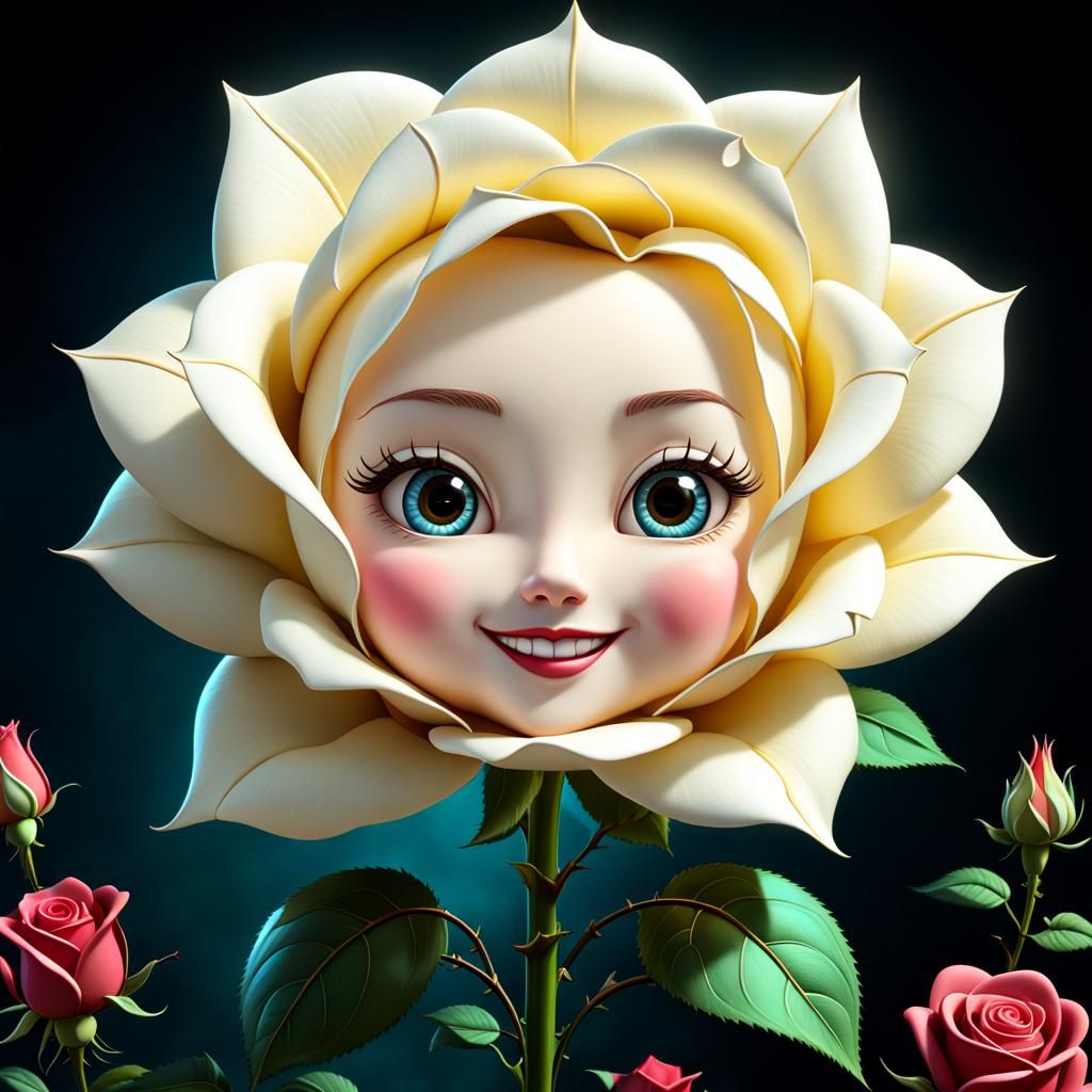 Smiling rose - AI Generated Artwork - NightCafe Creator
