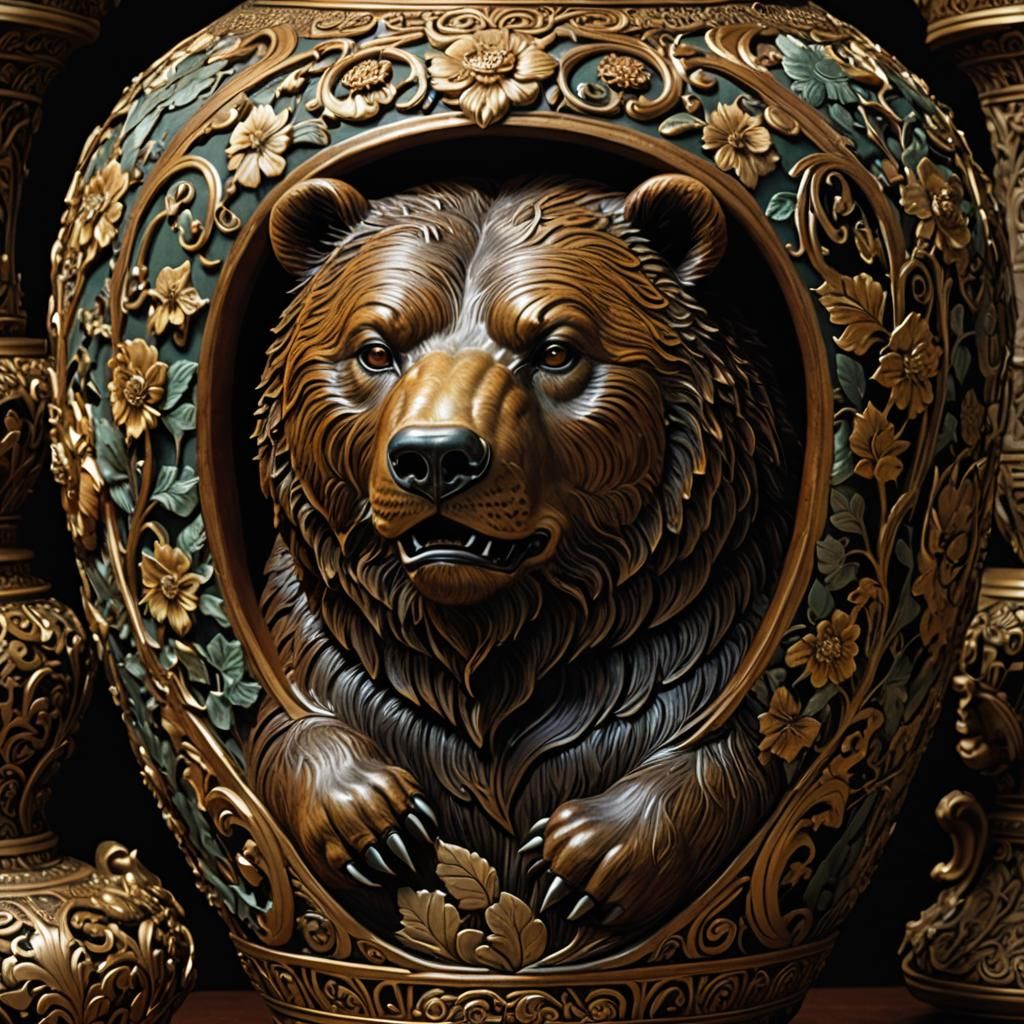 Bear Vase - AI Generated Artwork - NightCafe Creator