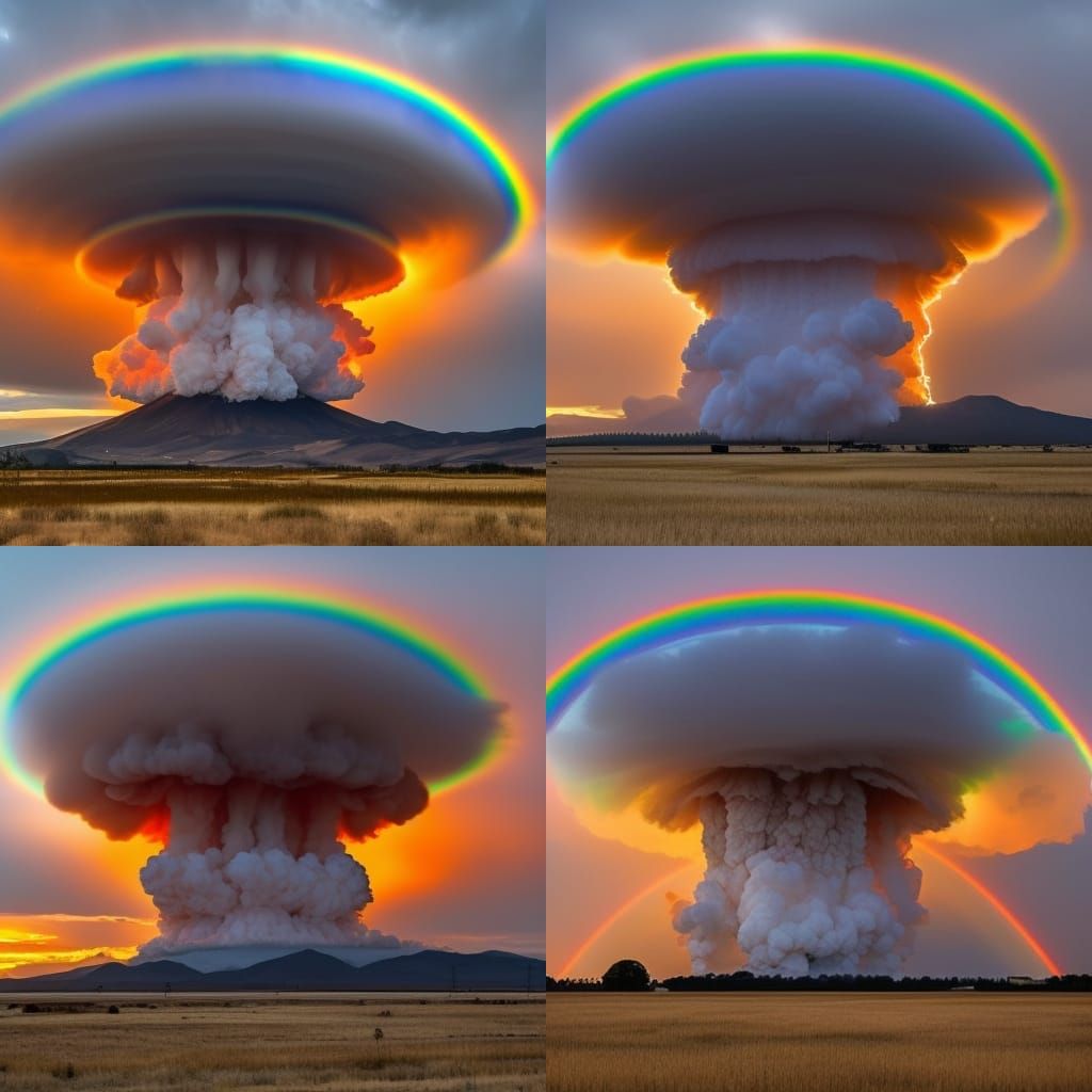 Atomic Nuclear Mushroom Cloud ⚡🌈🌨️ - AI Generated Artwork - NightCafe ...